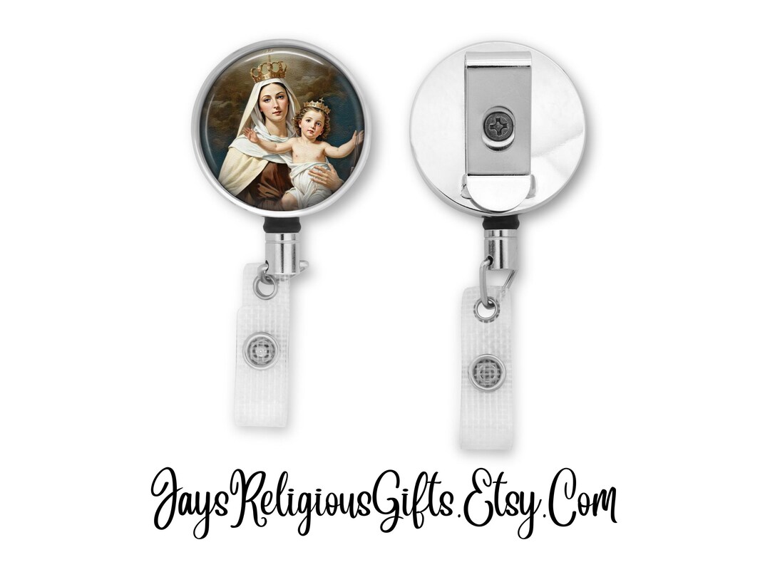 Our Lady of Mount Carmel Badge Reel - Catholic Patron Saint Badge Reel ...