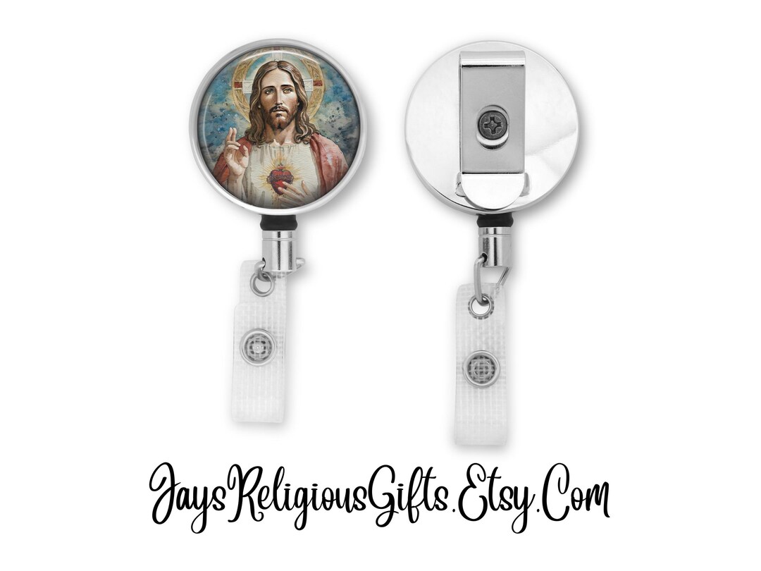 Sacred Heart of Jesus Badge Reel - Catholic Patron Saint Badge Reel ...