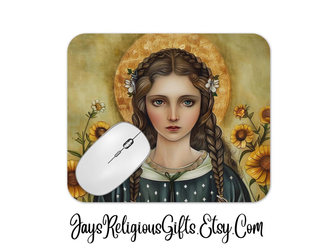 Saint Abigail Large Mousepad - Catholic Patron Saint Mouse Pad for Her ...