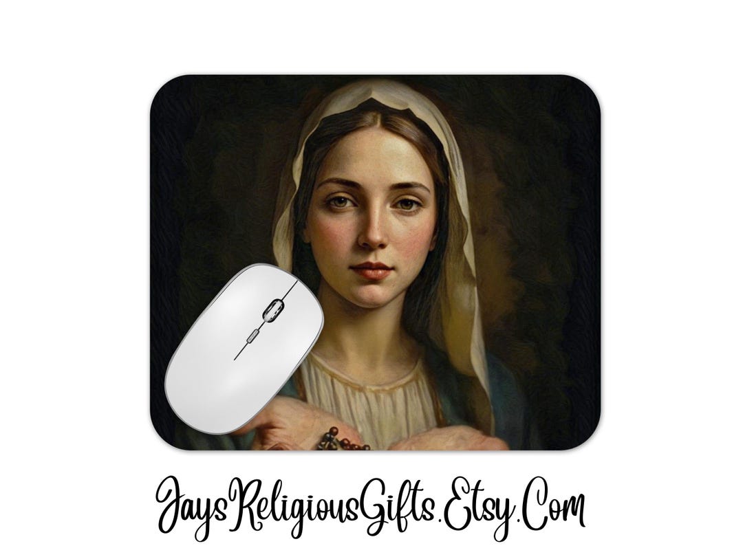 Our Lady Queen of the Most Holy Rosary Large Mousepad - Catholic Saint ...