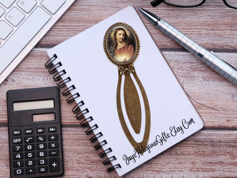 Sacred Heart of Jesus Bronze Photo Bookmark - Catholic Patron Saint ...