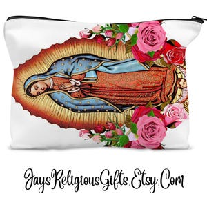 Our Lady of Guadalupe Rosary Pouch - Custom Zippered Case for Her ...