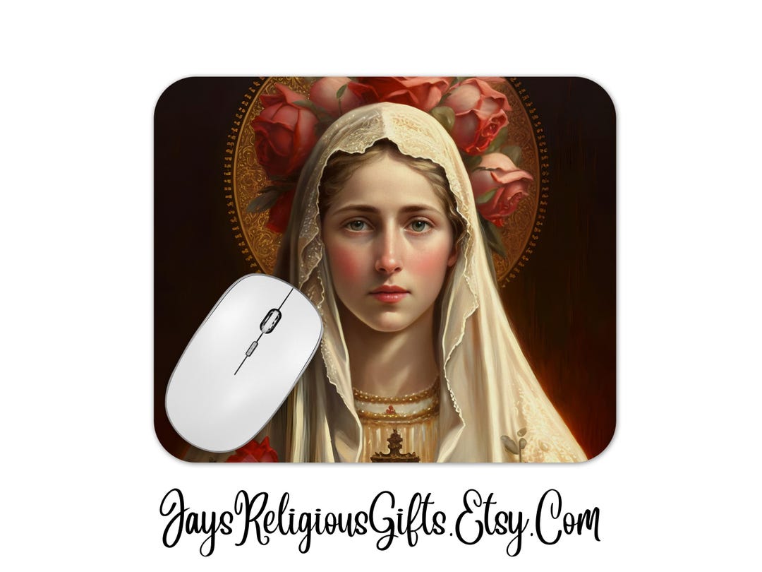 Our Lady of Fatima Large Mousepad - Catholic Patron Saint Mouse Pad for ...