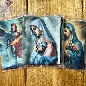 Our Lady of Comfort Rosary Pouch - Custom Zippered Case for Her ...