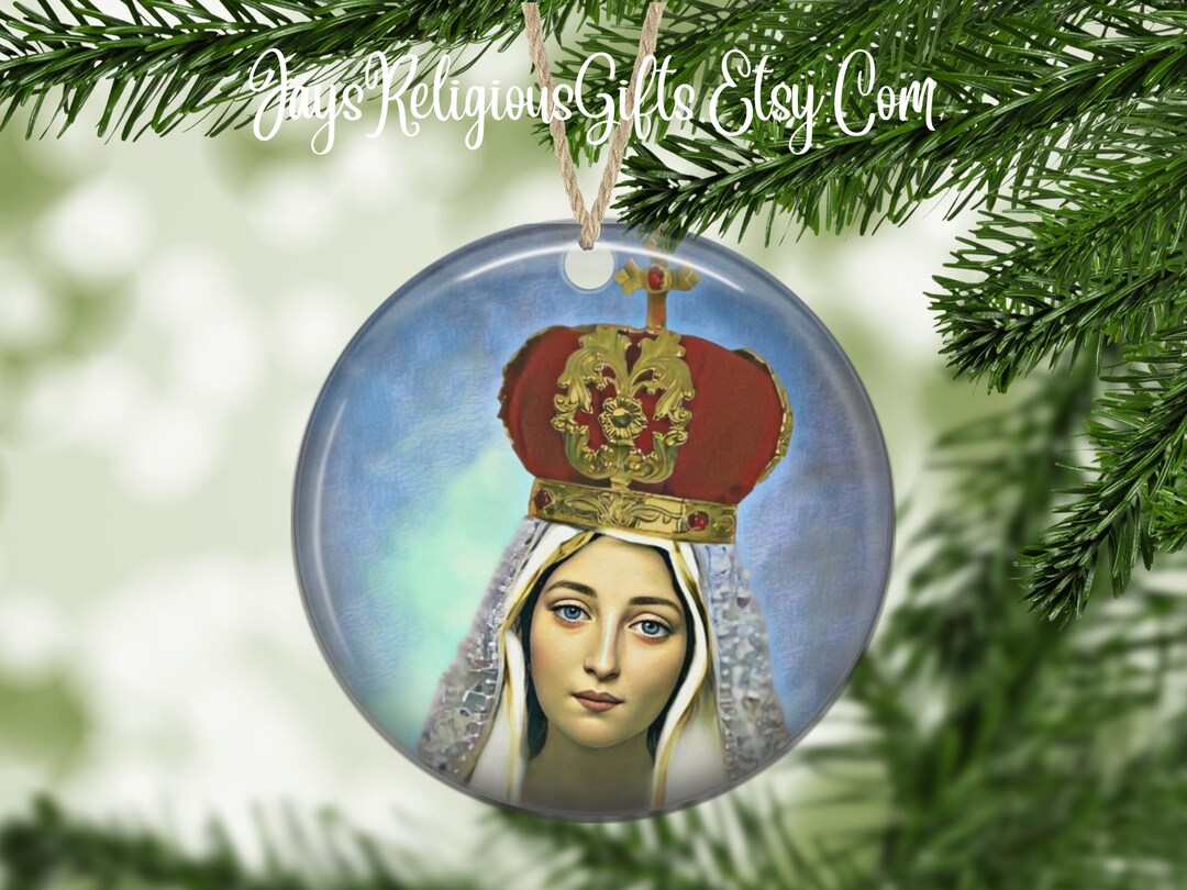 Our Lady of Fatima Acrylic Ornament Catholic Patron Saint Christmas ...