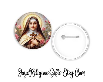 Saint Maximilian Kolbe Acrylic Button Pin Catholic Patron Saint Large ...
