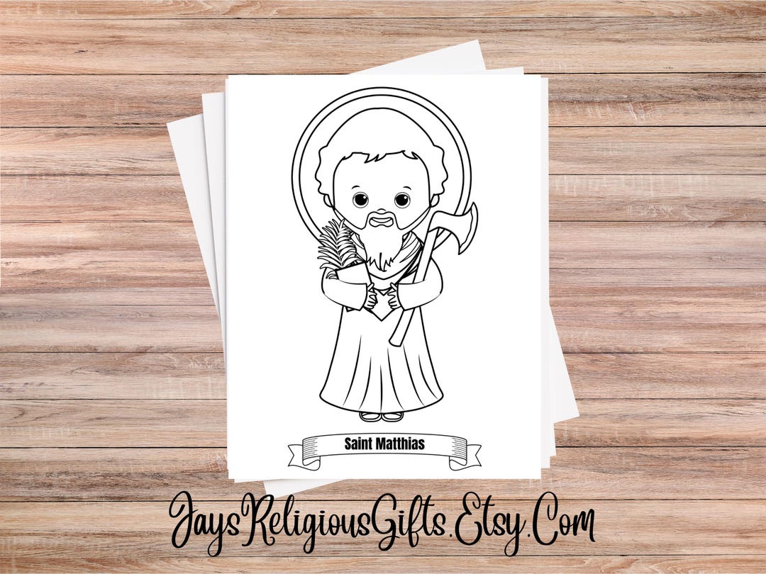 Saint Matthias Coloring Page for Children - Religious Digital Download ...