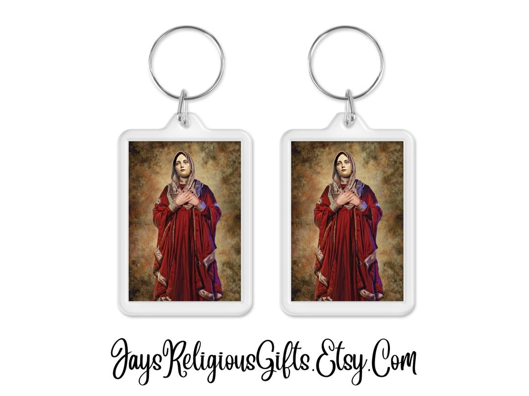 Our Lady of Comfort Acrylic Keychain - Catholic Key Chain Keyring ...