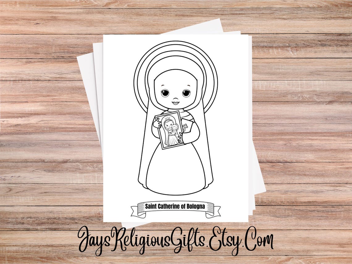 Saint Catherine of Bologna Coloring Page for Children - Religious ...