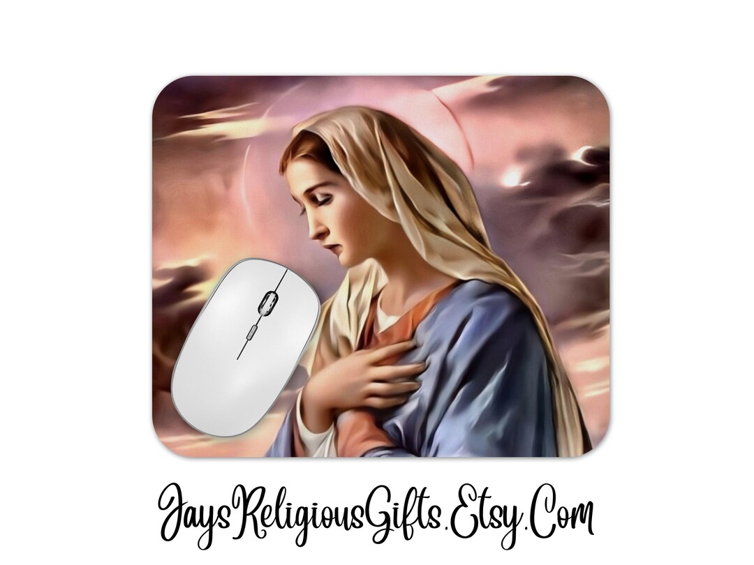 Blessed Virgin Mother Mary Large Mousepad - Catholic Patron Saint Mouse ...