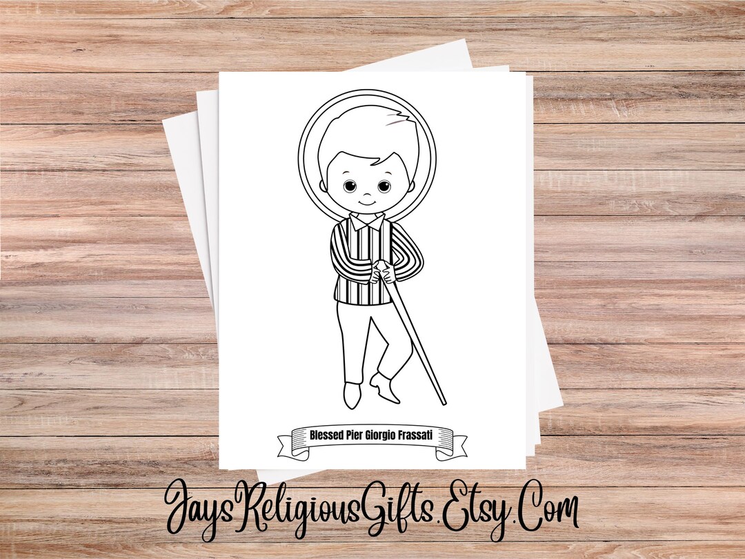 Blessed Saint Pier Giorgio Frassati Coloring Page for Children ...