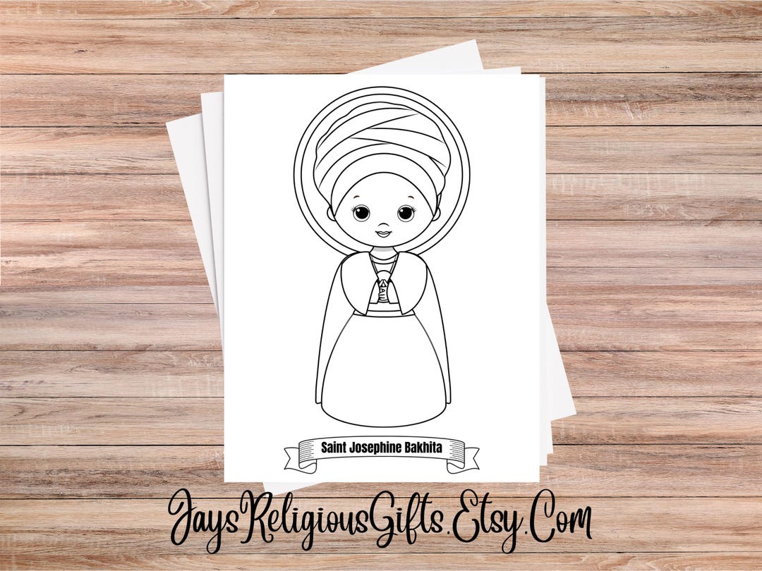 Saint Josephine Bakhita Coloring Page for Children - Religious Digital ...