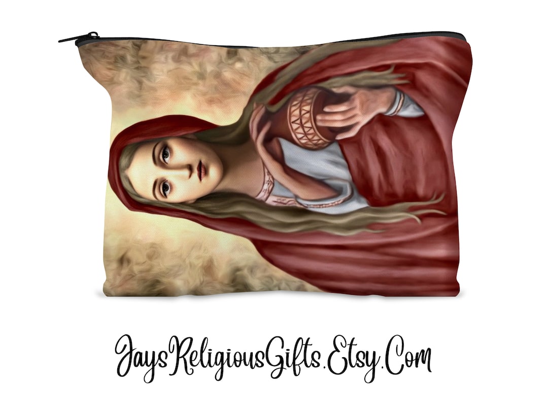 Saint Mary Magdalene Rosary Pouch - Custom Zippered Case for Her ...