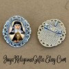 Saint Maximilian Kolbe Acrylic Button Pin Catholic Patron Saint Large ...