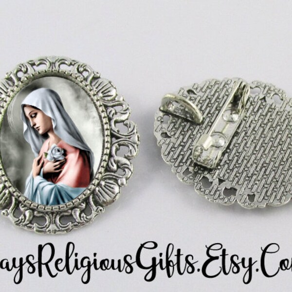 Virgin Mary Pin - Etsy