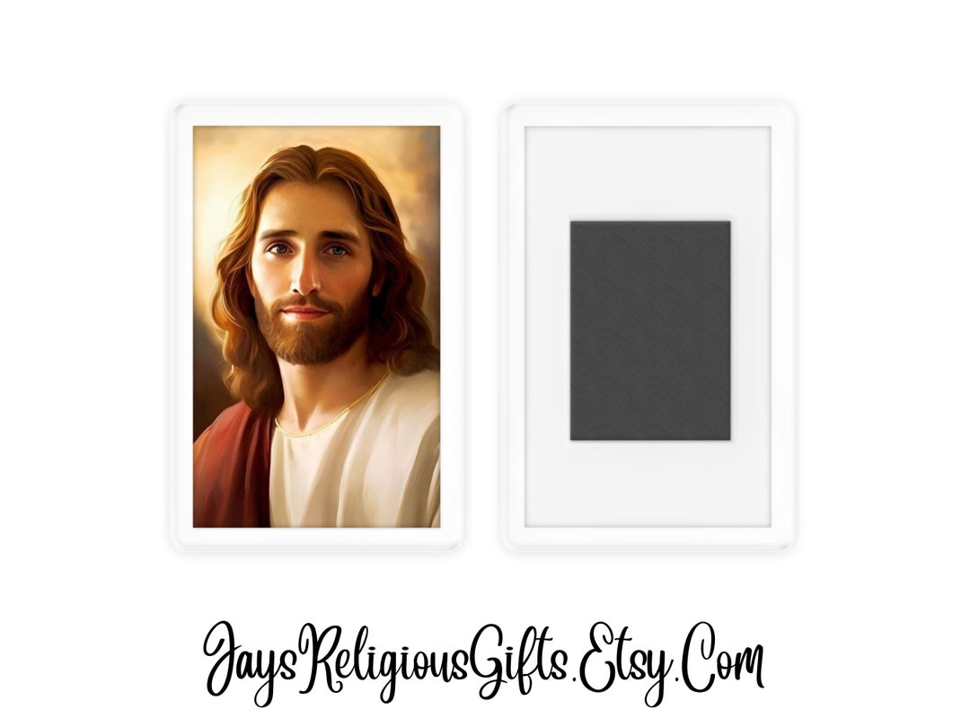 Jesus Christ Acrylic Magnet - Religious Picture Gift for Him - Portrait ...