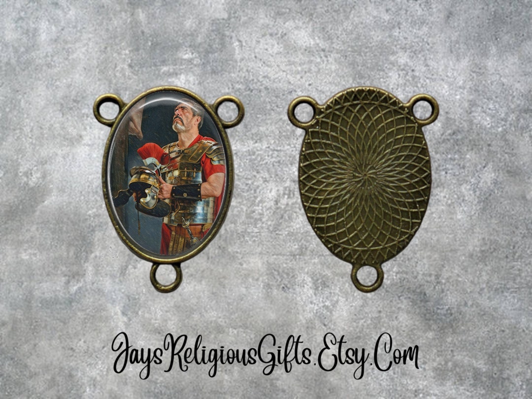 LARGE - Bronze or Silver - Saint Longinus Rosary Centerpiece - Catholic ...