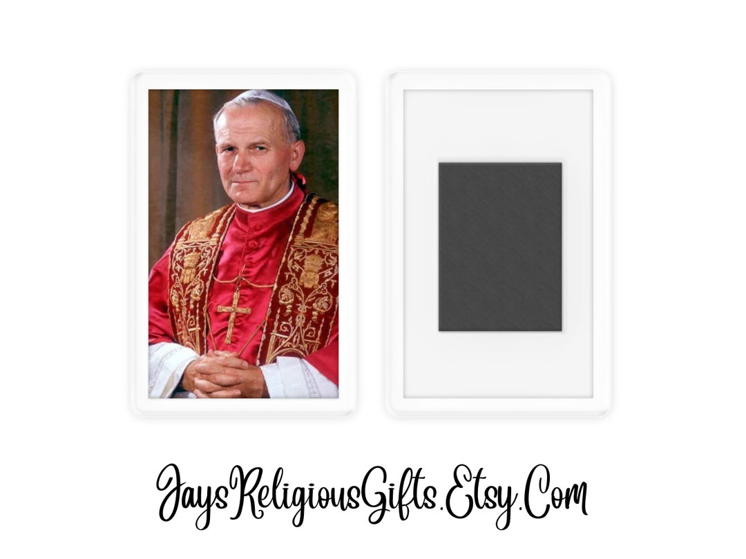 Pope John Paul II Acrylic Magnet - Religious Picture Gift for Him ...