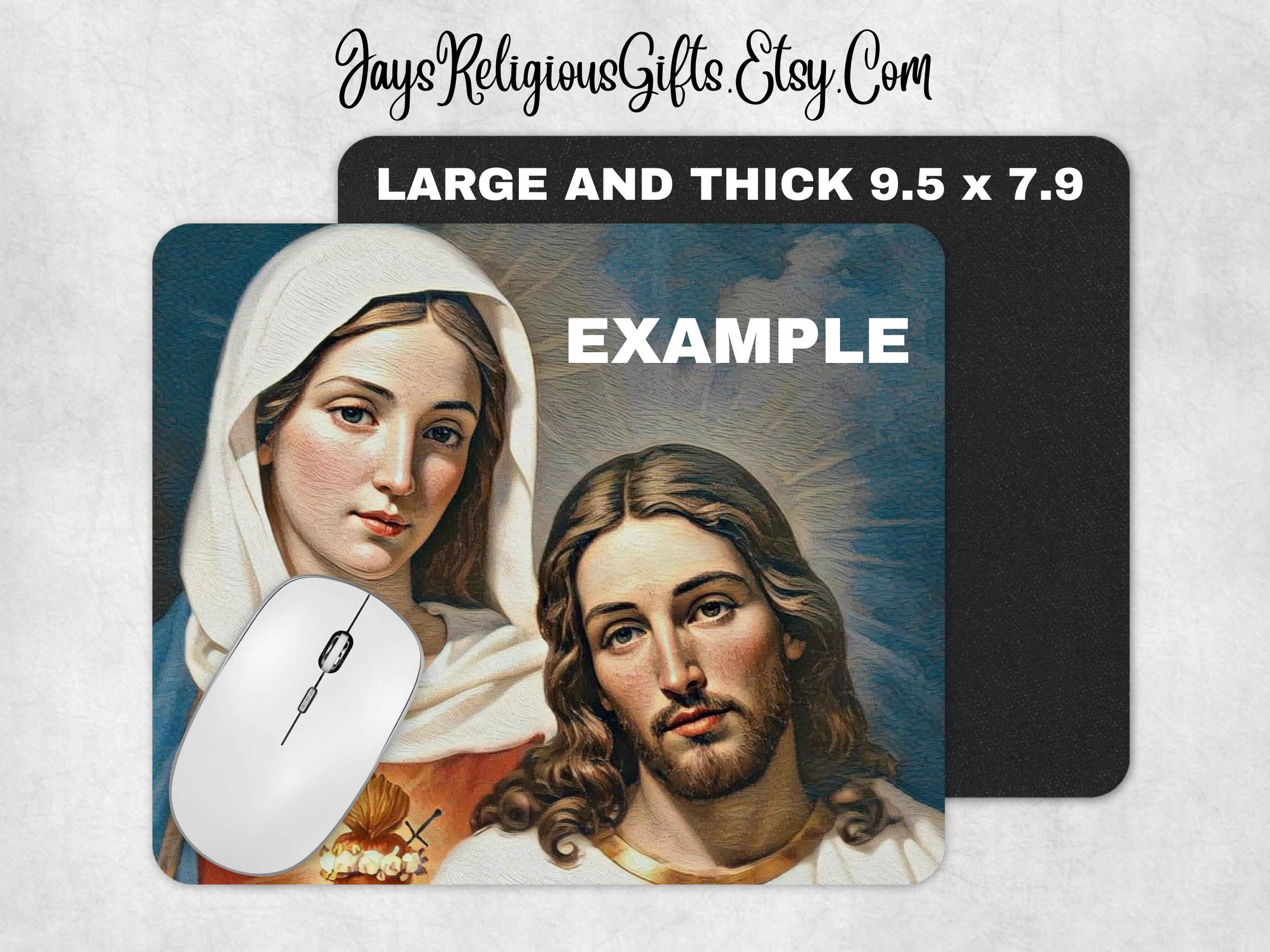 Our Lady Queen of the Most Holy Rosary Large Mousepad - Catholic Saint ...