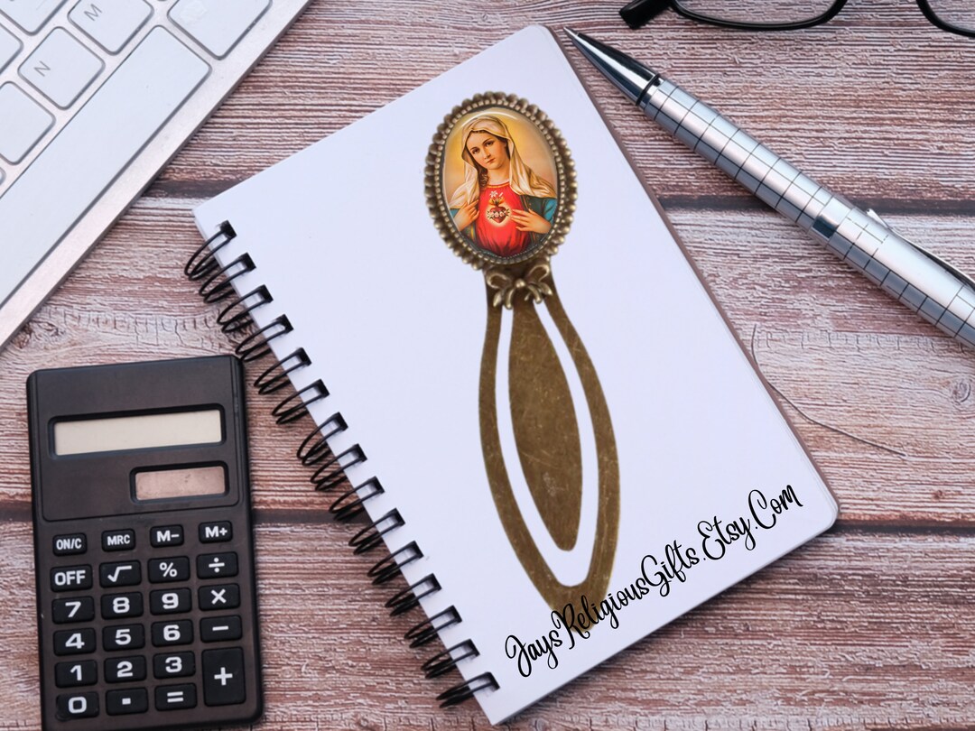 Immaculate Heart of Mary Bronze Photo Bookmark - Catholic Patron Saint ...