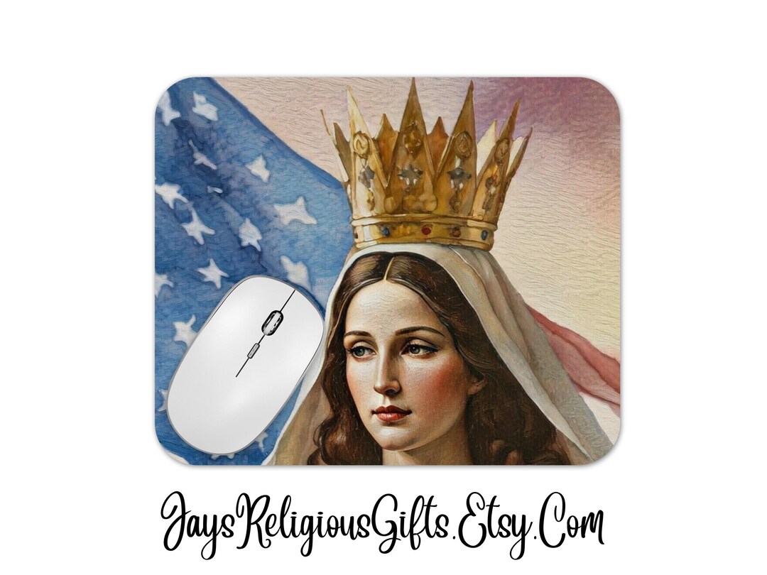 Our Lady of America Large Mousepad - Catholic Patron Saint Mouse Pad ...