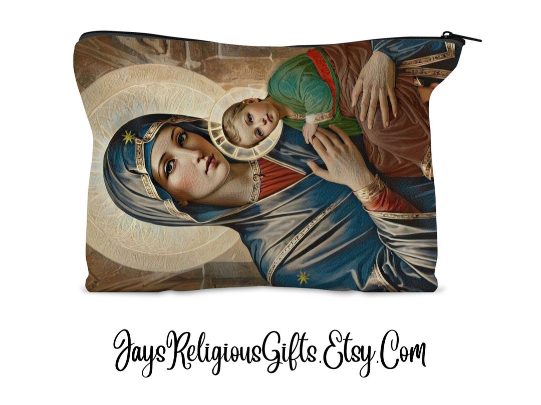 Our Lady of Perpetual Help Rosary Pouch - Custom Zippered Case for Her ...
