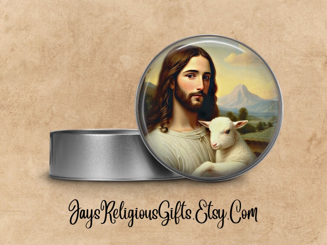 Jesus the Good Shepherd Rosary Box Catholic Patron Saint Pill Box Case ...