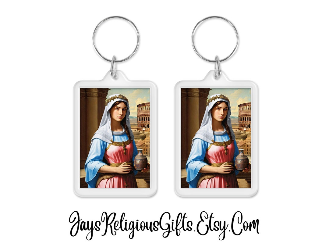 Saint Anastasia Acrylic Keychain - Catholic Key Chain Keyring Lanyard ...