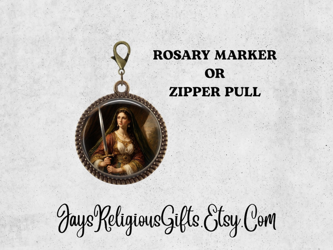 Bronze or Silver - Saint Judith From the Old Testament Rosary Marker ...