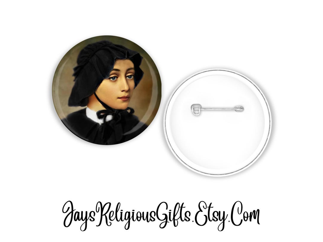 Saint Elizabeth Ann Seton Acrylic Button Pin - Catholic Saint Large ...