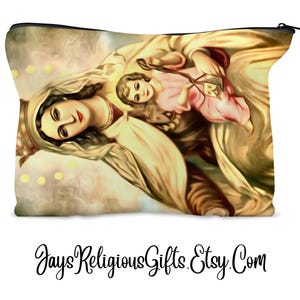 Our Lady of Mount Carmel Rosary Pouch - Custom Zippered Case for Her ...