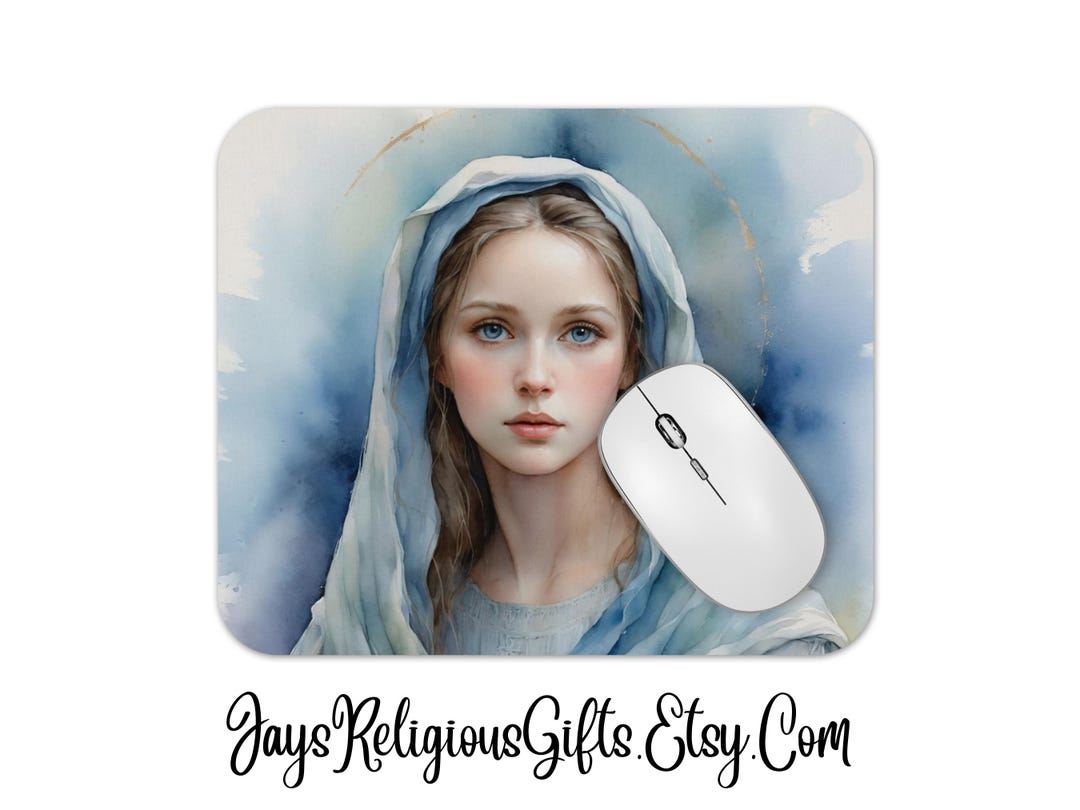 Blessed Virgin Mother Mary Large Mousepad - Catholic Patron Saint Mouse ...