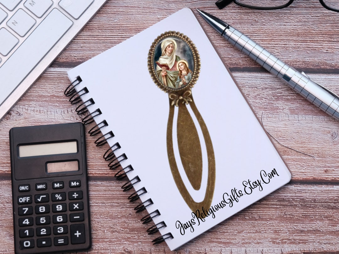 Saint Anne With Child Bronze Photo Bookmark - Catholic Patron Saint ...