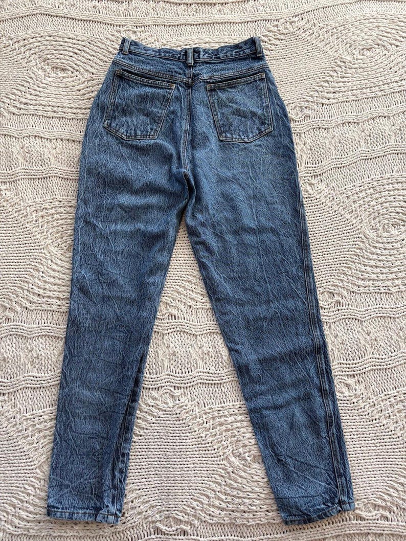 Vintage Stefano Stonewash Mom Jeans – 80s Tapered Denim, 29" Waist - Etsy