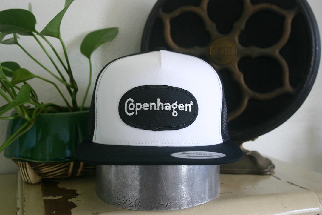 Vintage Copenhagen Patch Trucker Hat One of a Kind Yupoong Classic 6006 ...