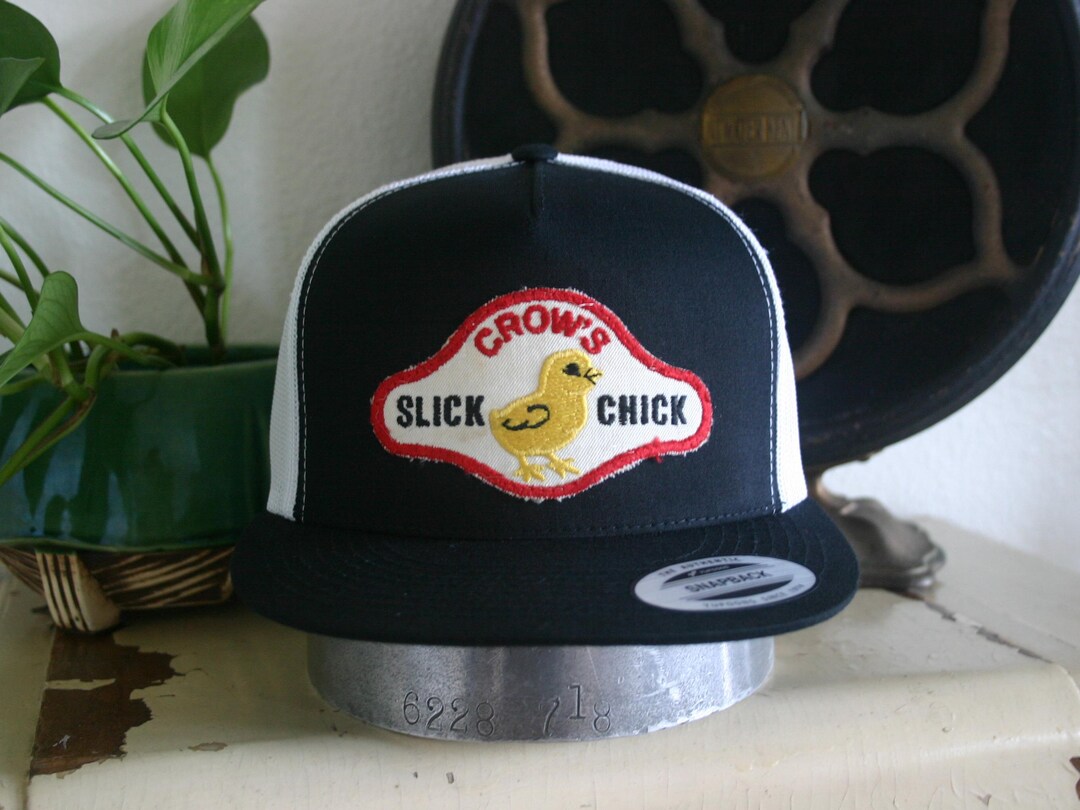Vintage Crow's Slick Chick Patch Trucker Hat - Yupoong Snapback Cap - Etsy