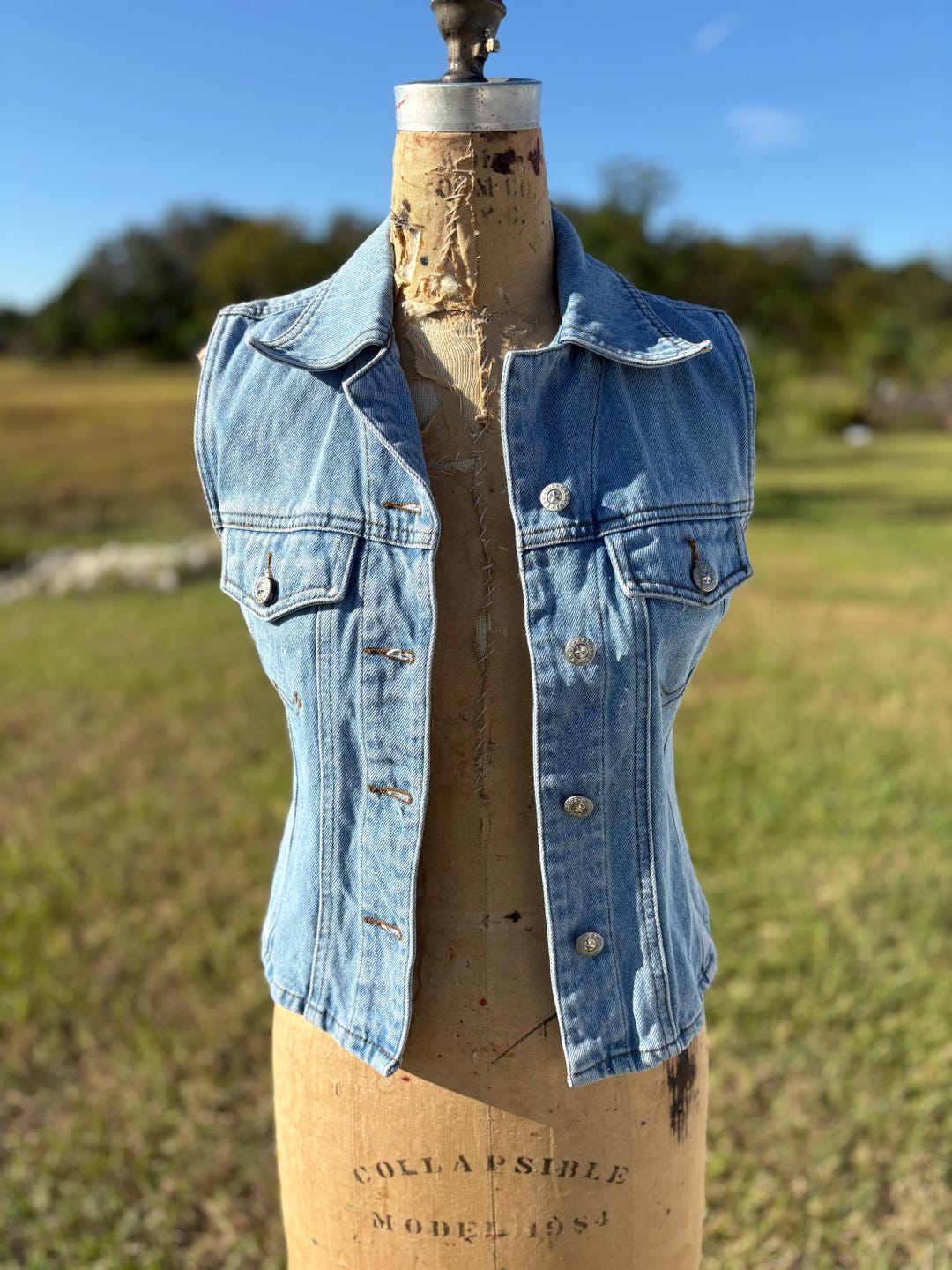 Vintage 80s Denim Lace-up Vest – Corset Style Jean Top - Etsy