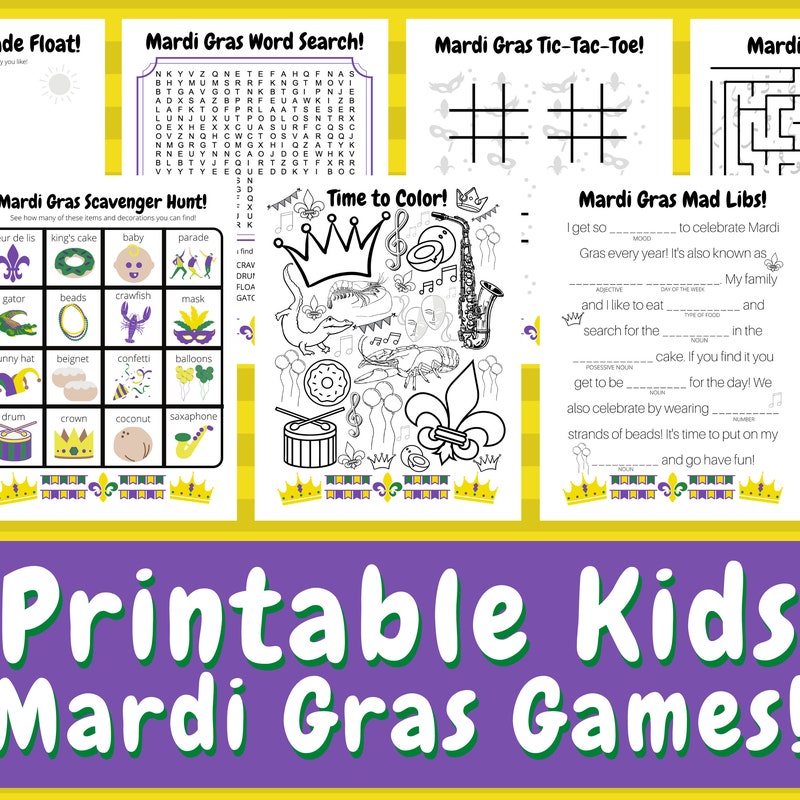 Mardi Gras Printable - Etsy