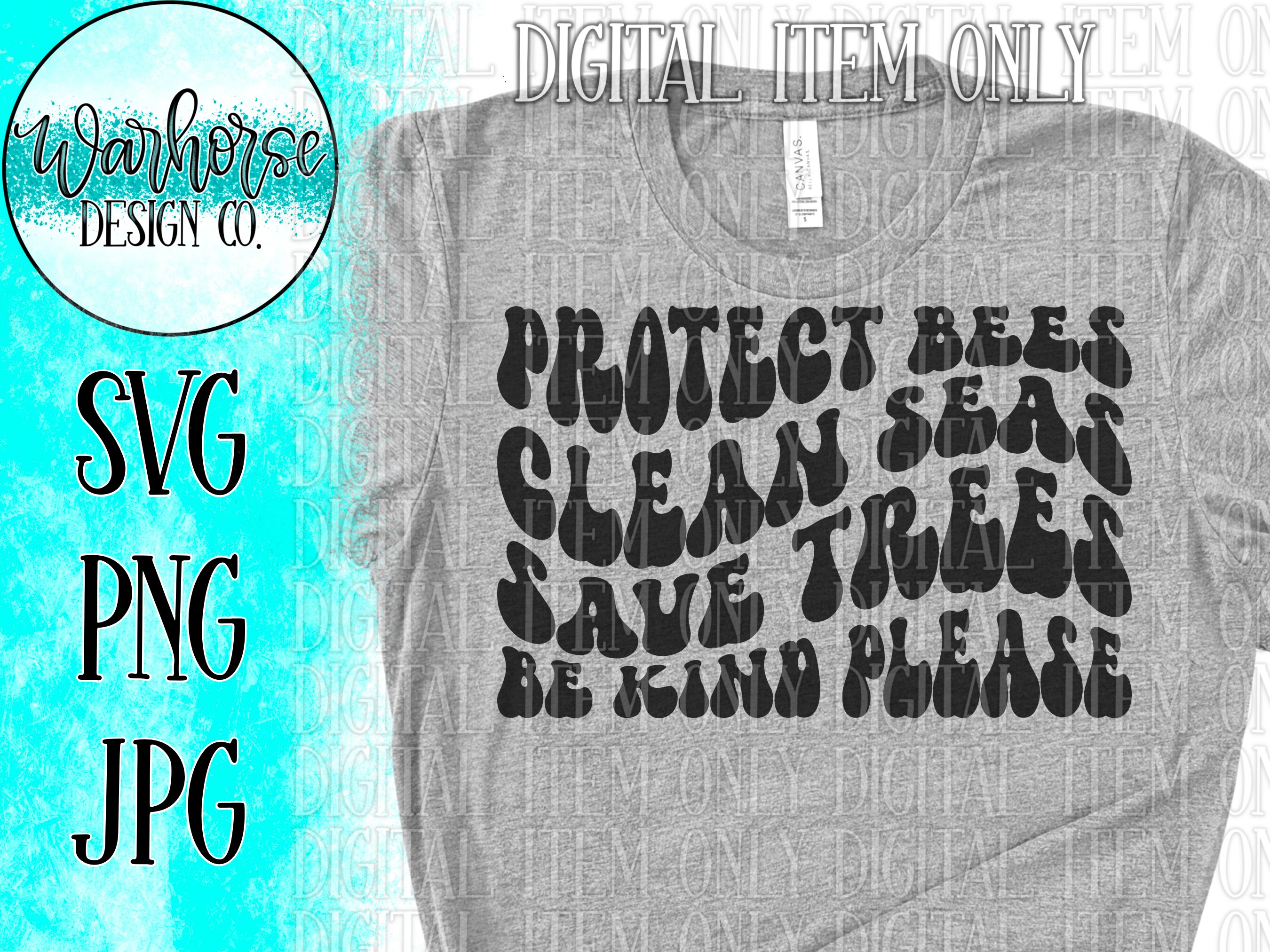 Wavy SVG File Save the Bees SVG Save the Bees PNG - Etsy