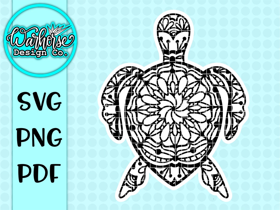 Turtle Mandala SVG Turtle Svgs Save the Turtles SVG Sea - Etsy