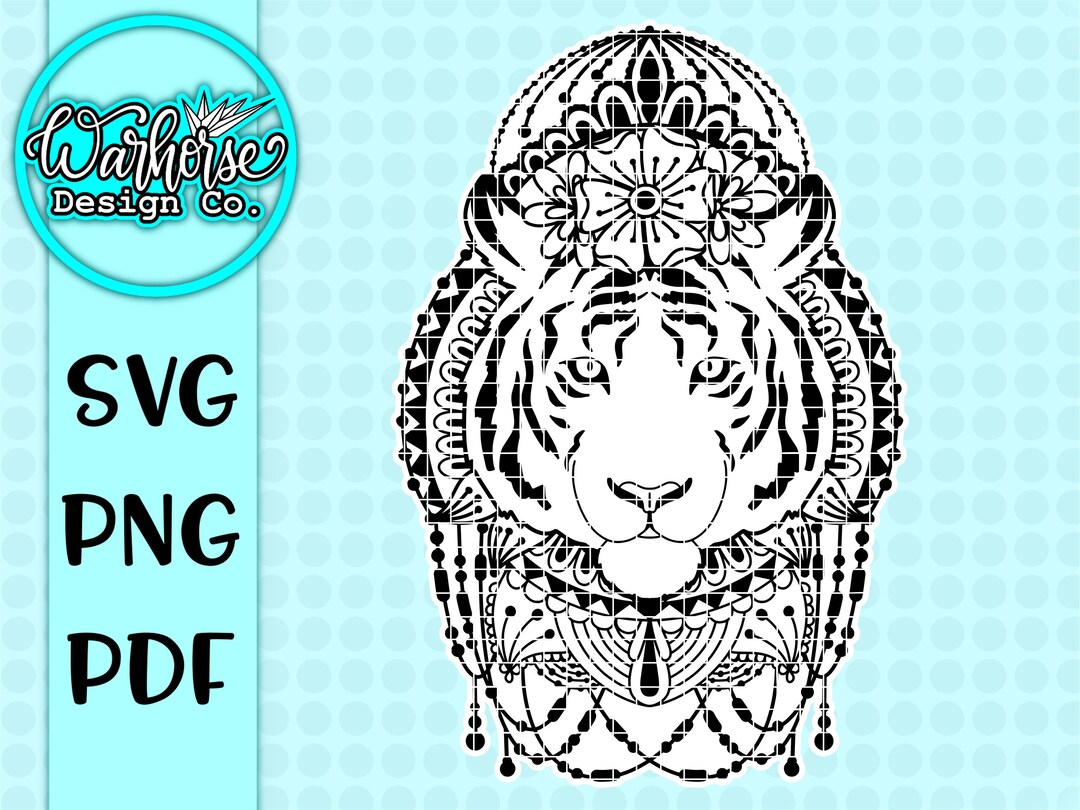 Tiger Mandala SVG File, Tiger Mandala Clip Art, Mandala Cut Files ...