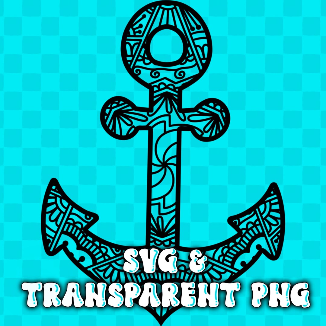 Anchor Mandala SVG, Nautical Mandala Cut File, Anchor Clipart, Cricut ...