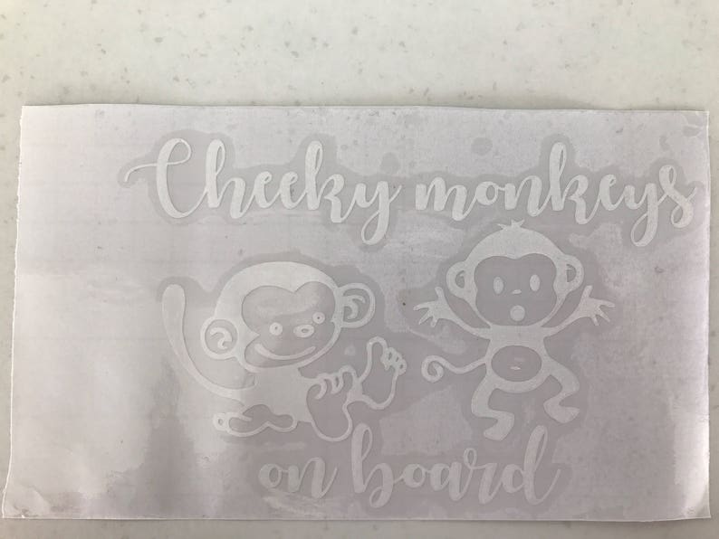 Cheeky Monkeys on Board Car Vinyl Decal Bumper Sticker - Etsy