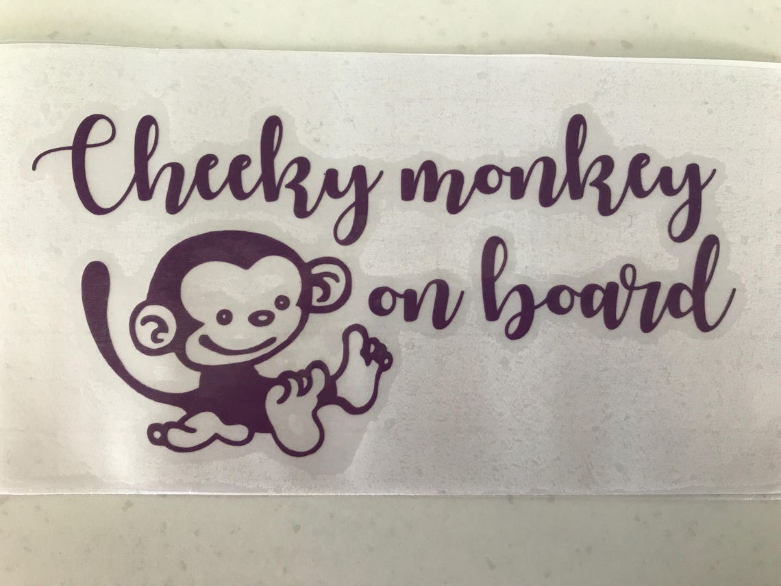 Cheeky Monkeys on Board Car Vinyl Decal Bumper Sticker - Etsy