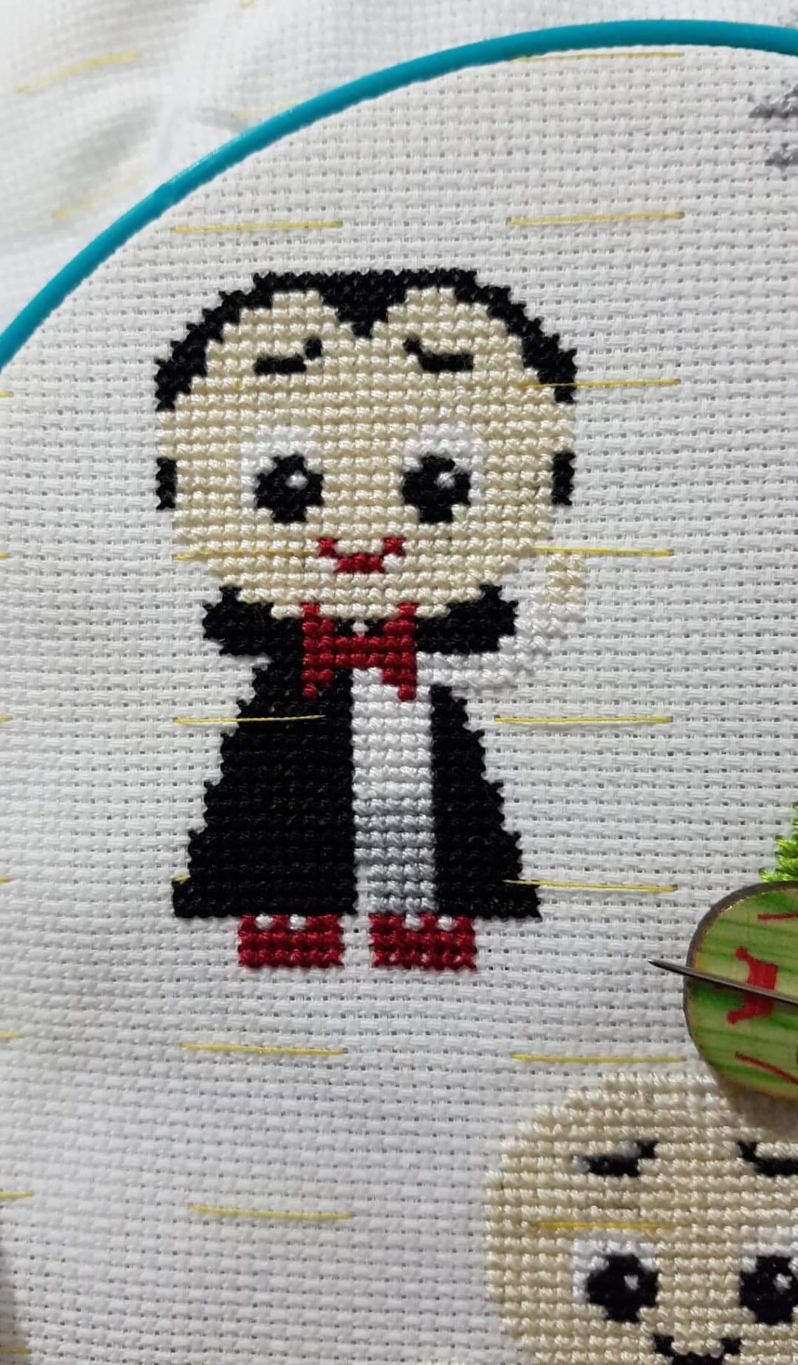 Cutest Halloween Ever Cross Stitch Stitch Along Vampire PDF Pattern SAL ...