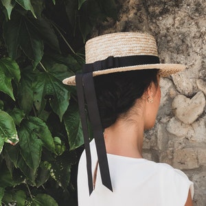 School Girls Inspired Boater Hat Straw Boater Hat for - Etsy