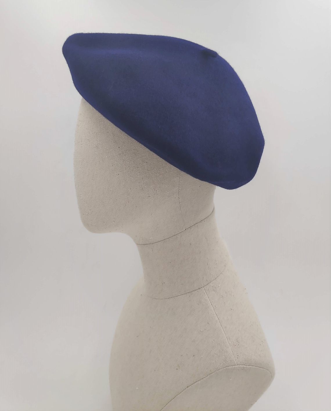 Blue Wool Beret Wool Beret French Beret Woman Wool Hat | Etsy