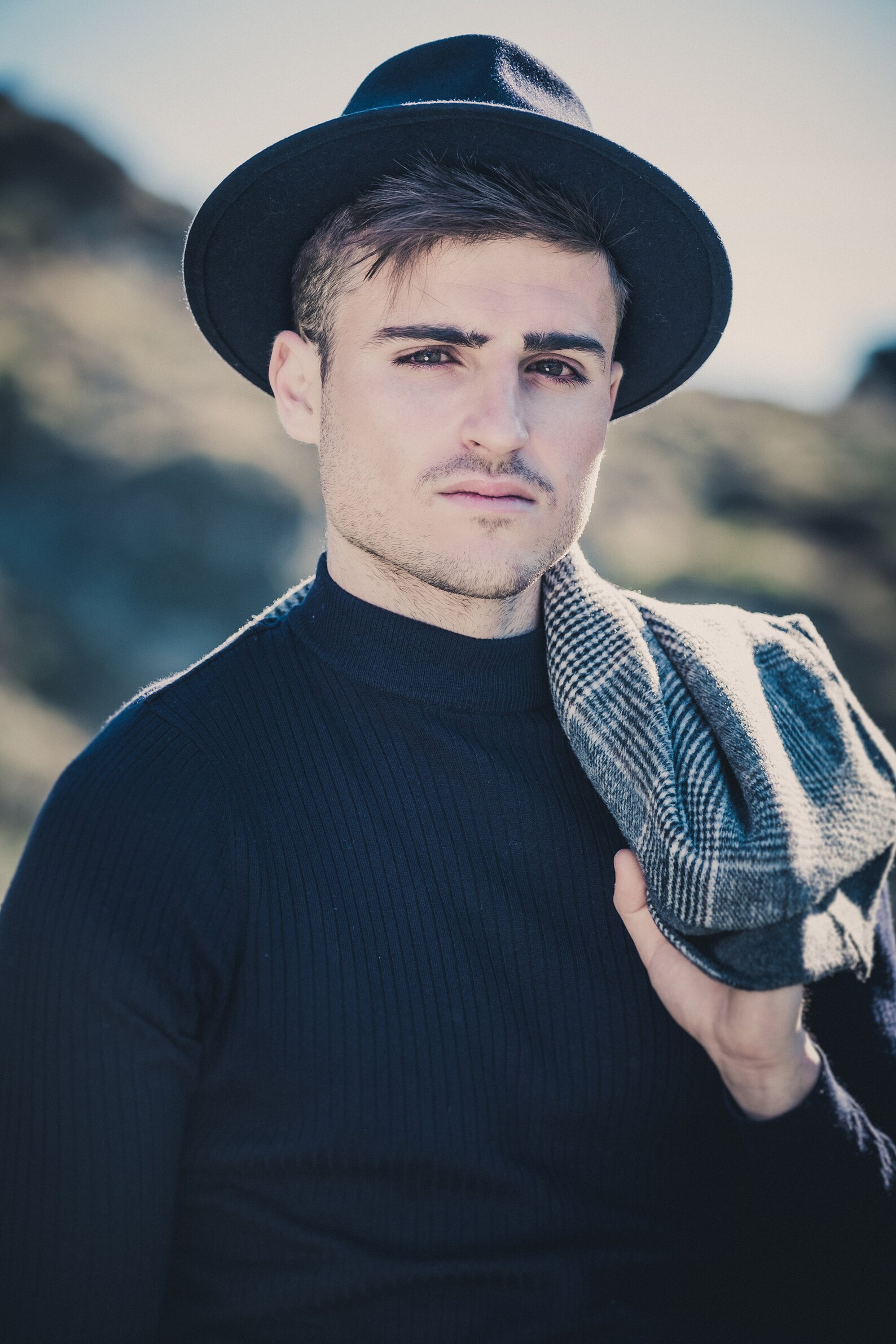 Navy Blue Fur Felt Hat, Men Hats, Handmade Classic Hat, Navy Fedora Hat ...