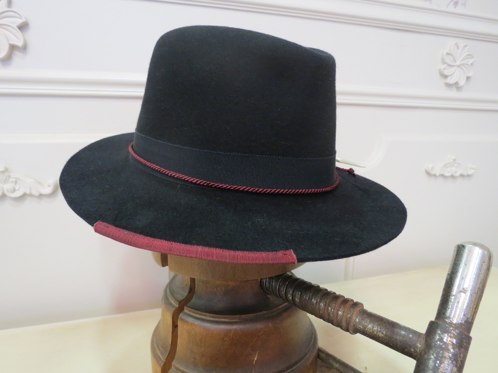 Bohemian Black Fur Felt Hat With Black Grosgrain Ribbon for Women - Etsy