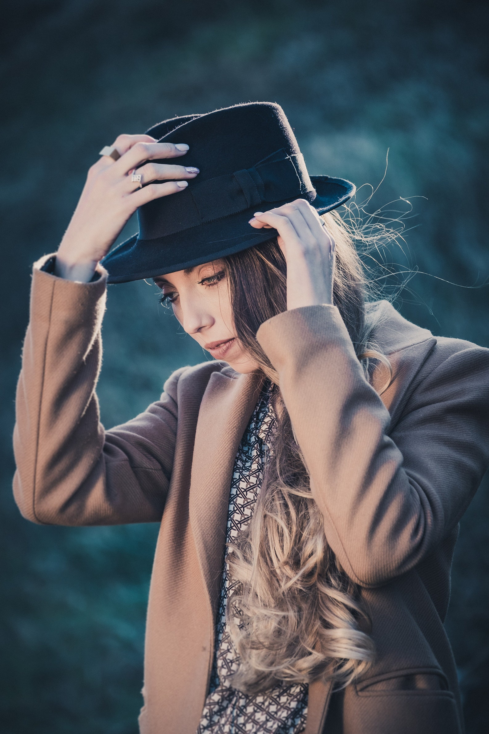 Black Trilby Hat Women Hats Black Fur Felt Hat Handmade - Etsy